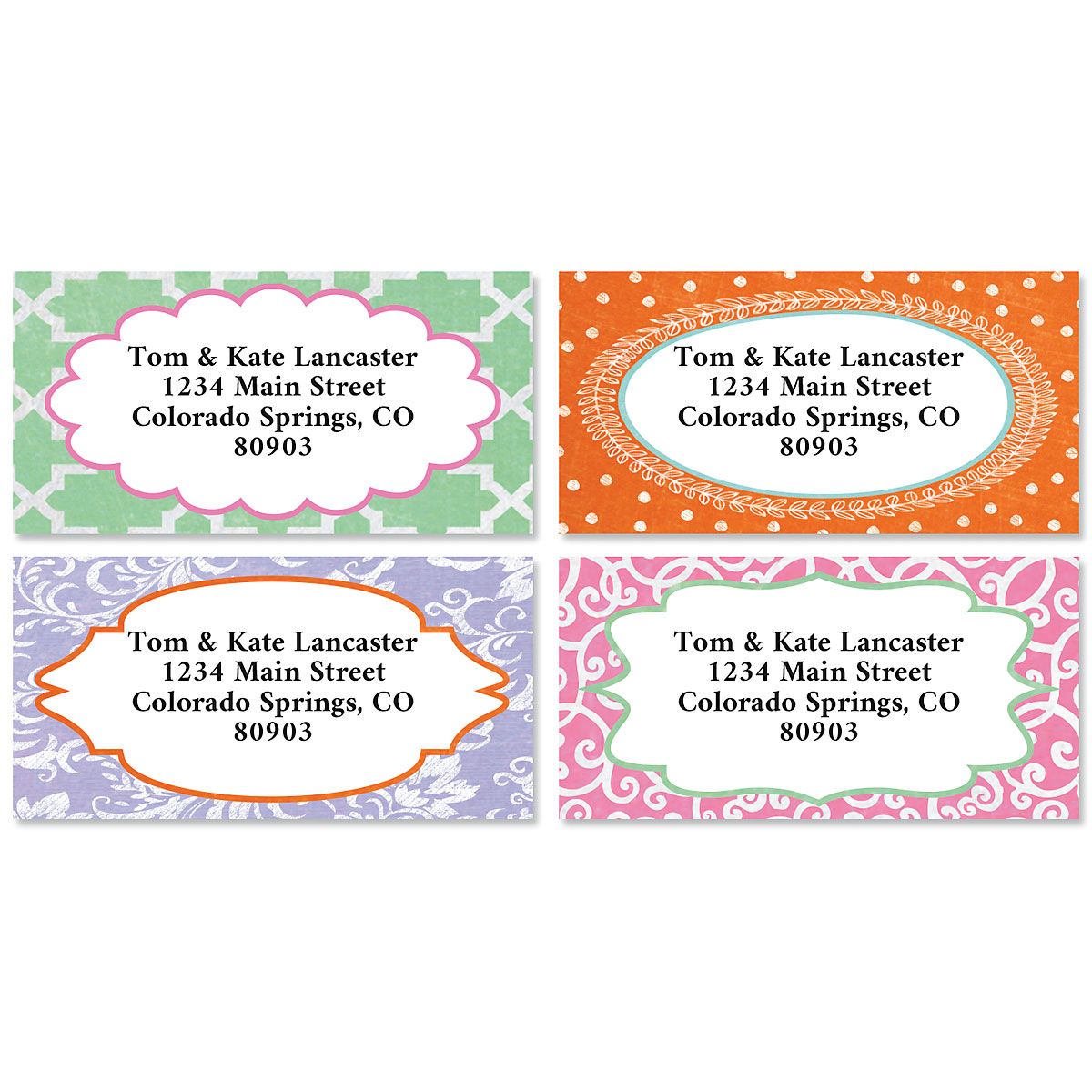 Cheerful Colors Border Address Label | Current Catalog