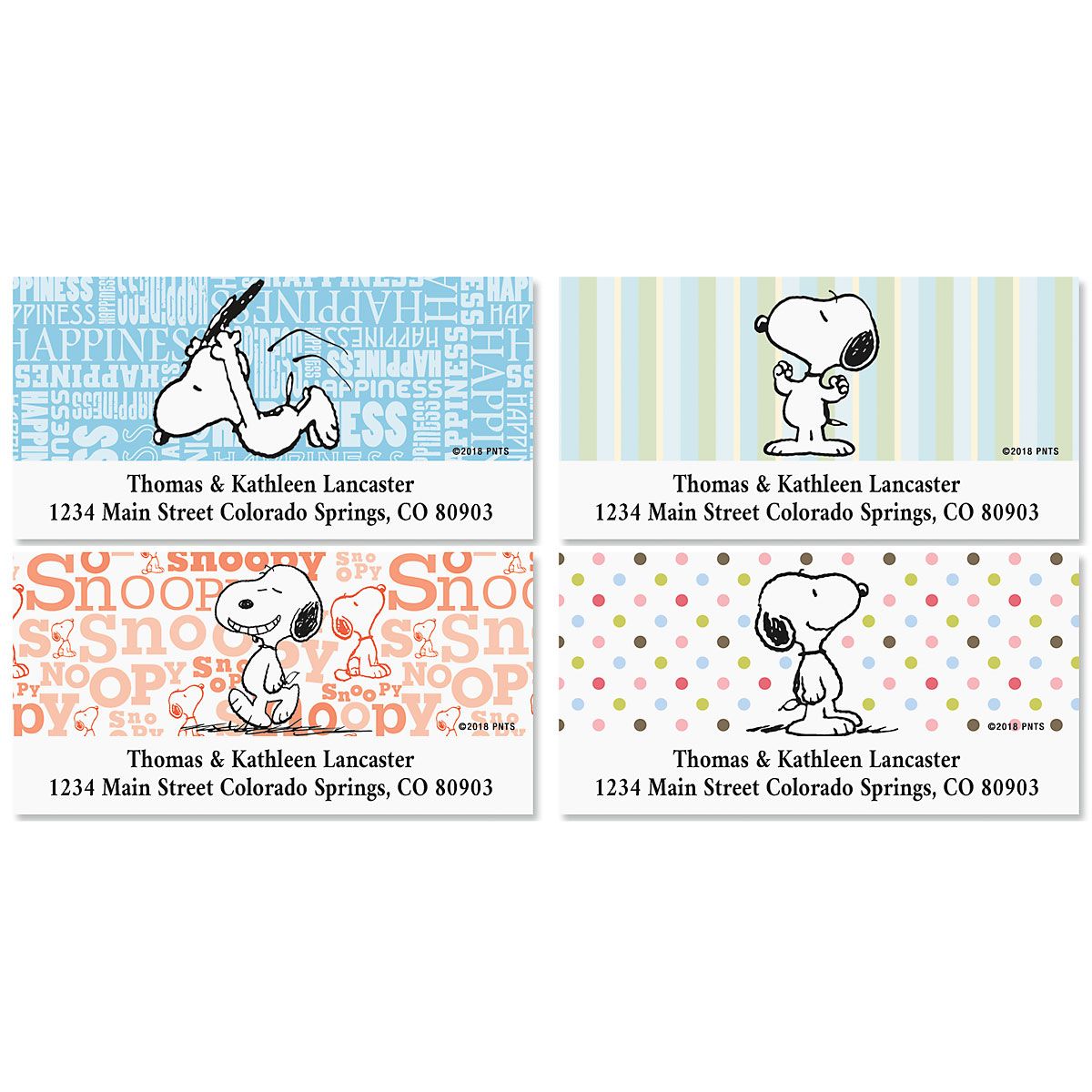Snoopy Fun Deluxe Address Labels 4 Designs Current Catalog
