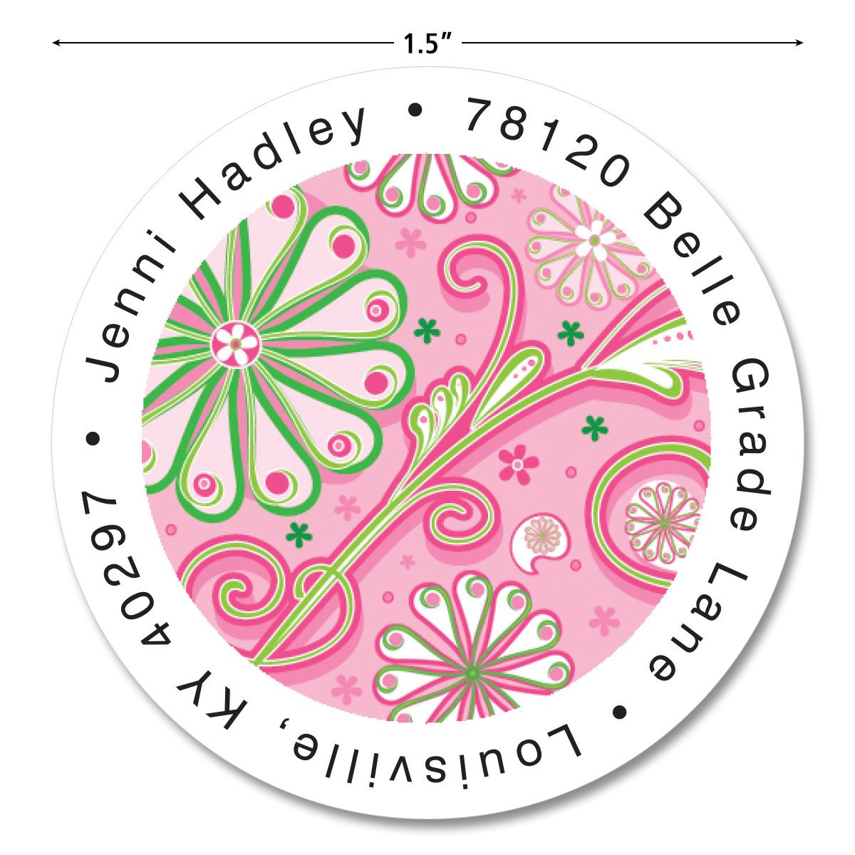 Fun Pattern Round Address Label | Current Catalog
