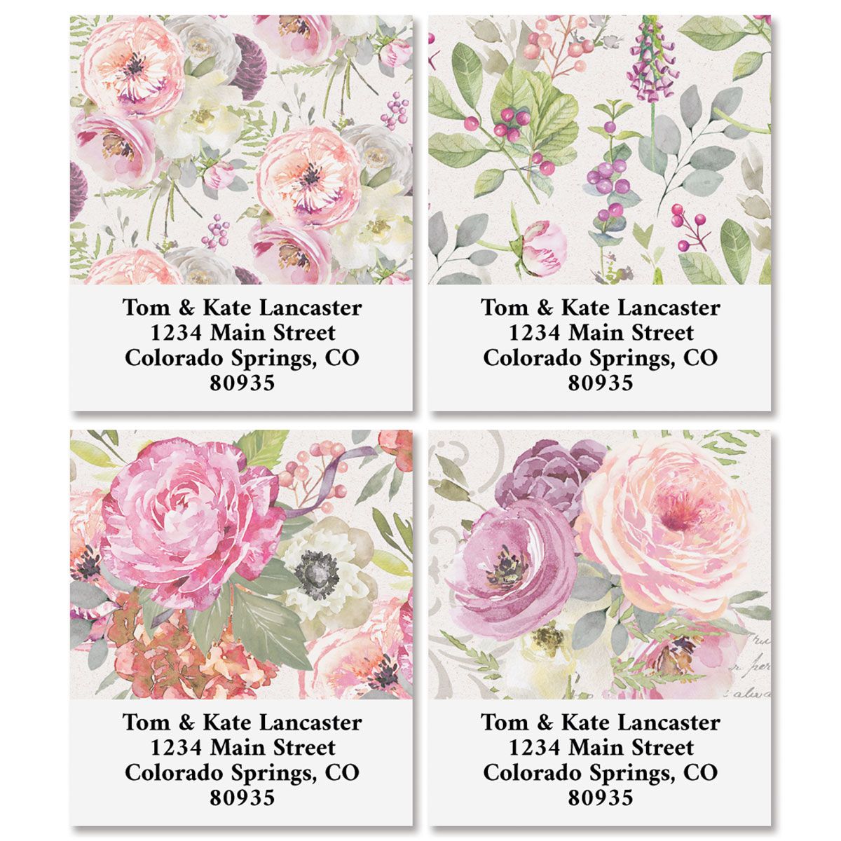 Pink Peony Select Address Labels (4 Designs) | Current Catalog