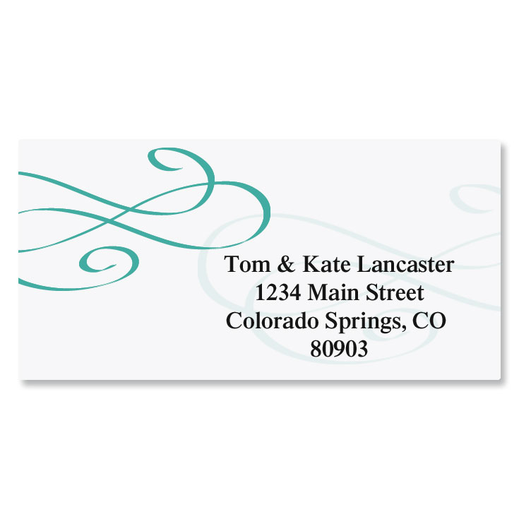 Tiffany Border Address Labels-Teal-A587B | Current Catalog