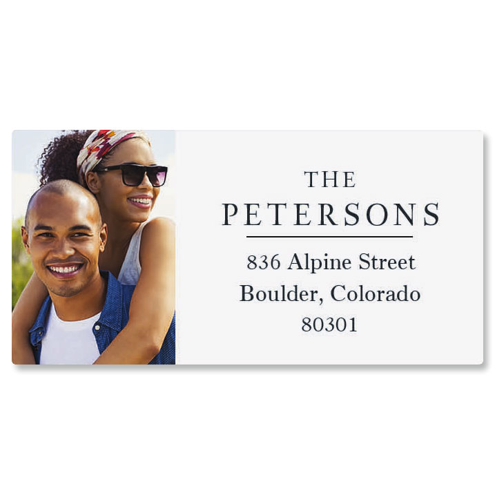 Classic Border Photo Personalized Address Labels | Current Catalog