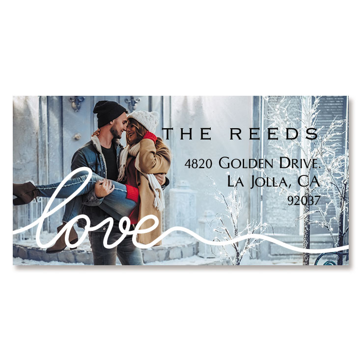 Love White Caption Border Photo Personalized Address Labels | Current ...