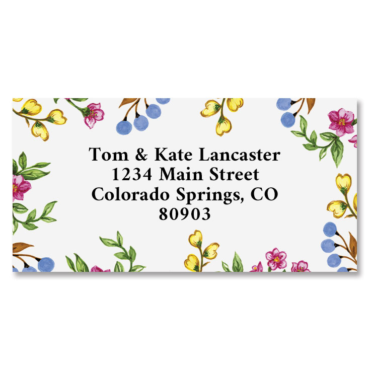 Sweet Blossoms Border Address Labels | Current Catalog