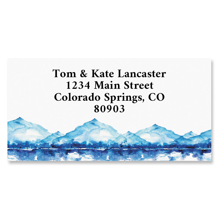 Mountain Landscape Border Address Labels | Current Catalog