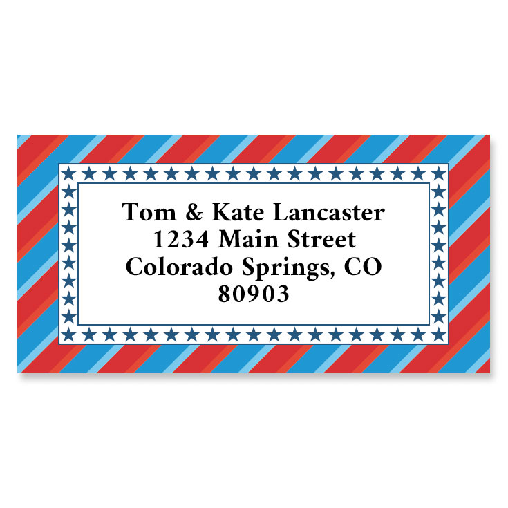 American Stars Border Address Labels | Current Catalog
