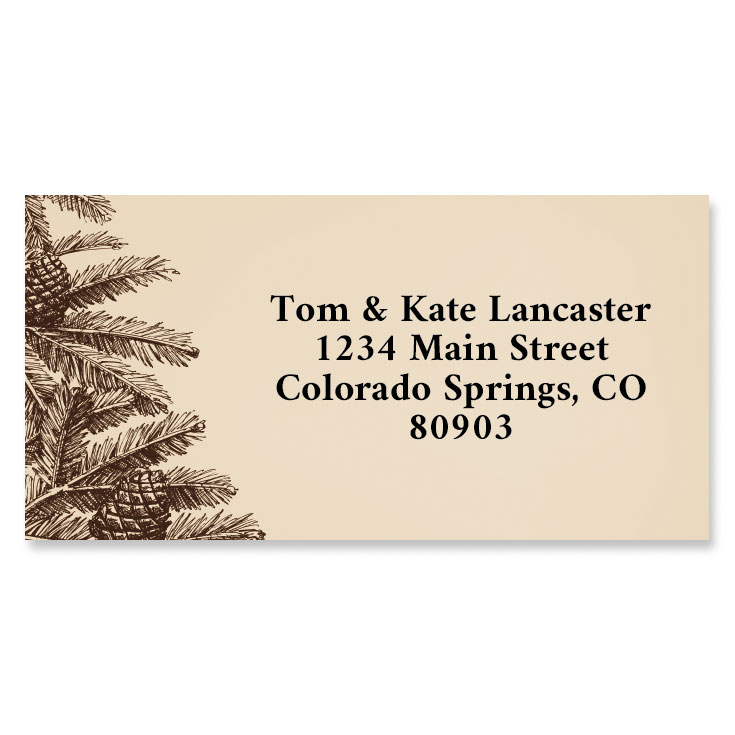 Pine Tree Border Address Labels | Current Catalog