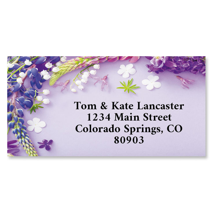 Purple Border Address Labels | Current Catalog