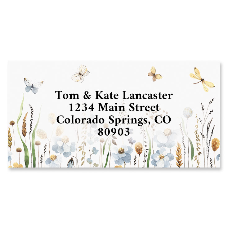 Blooming Wildflowers Border Address Labels | Current Catalog