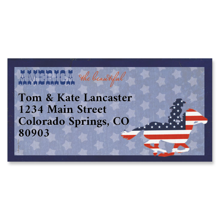 Patriotic Ride Border Address Labels | Current Catalog