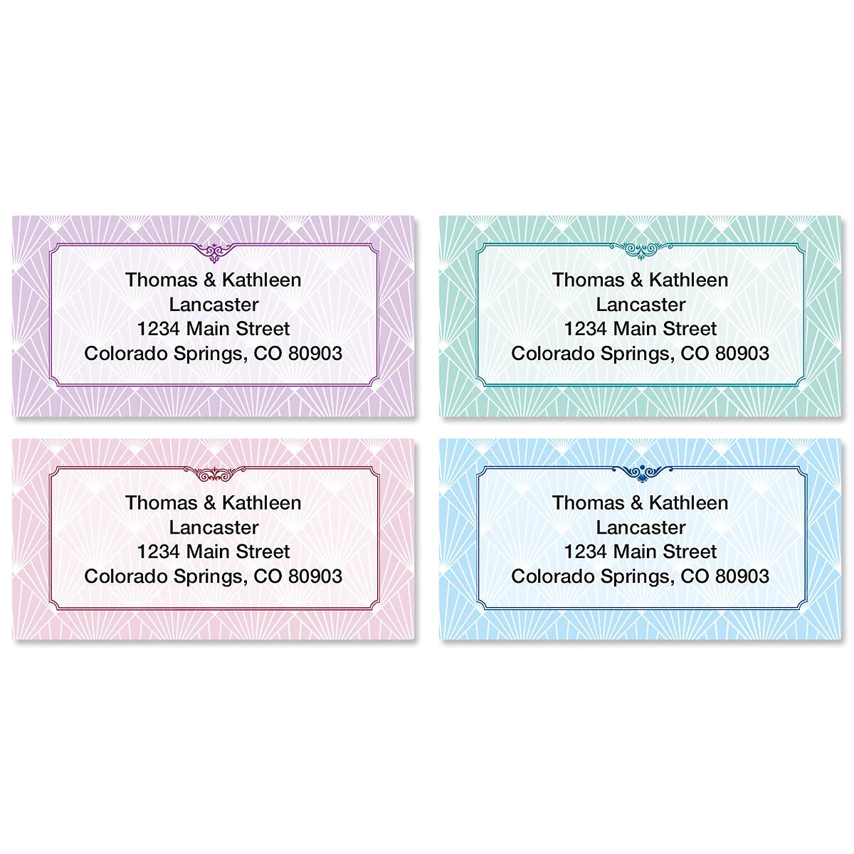 Art Deco Border Address Labels Y2309 | Current Catalog