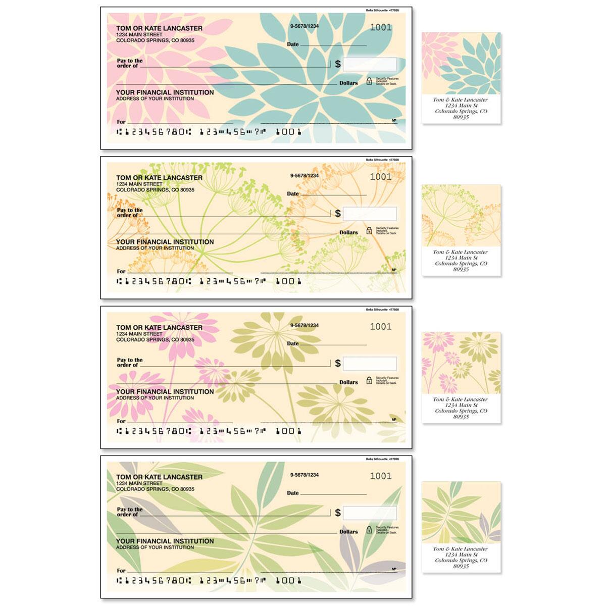 Bella Silhouette Single Checks With Matching Address Labels | Current ...