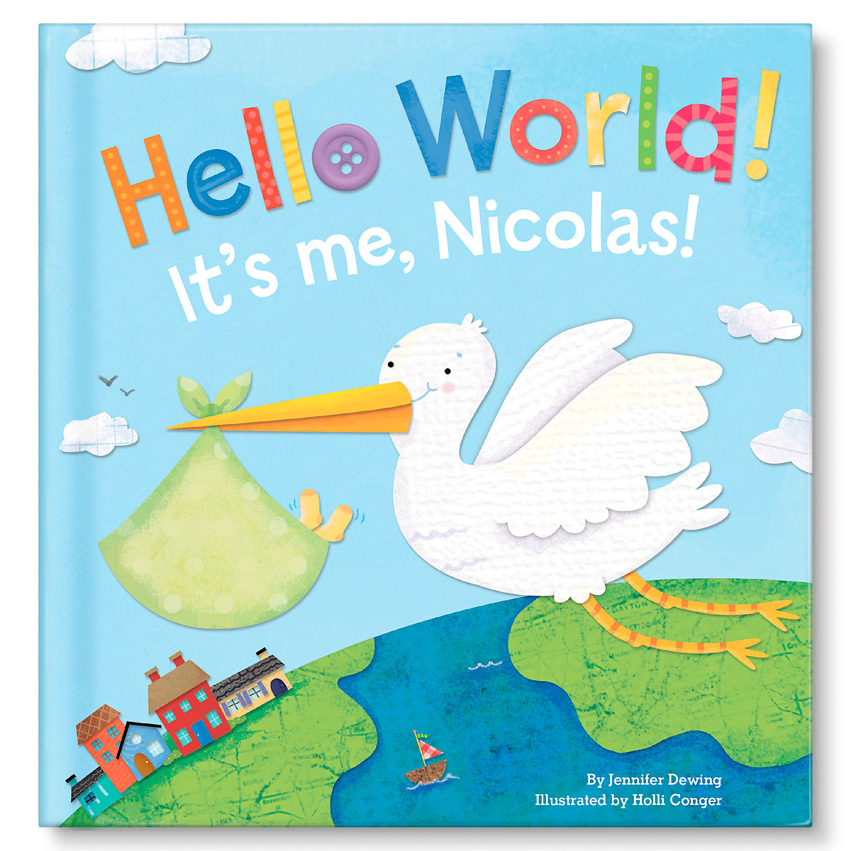 Hello World! Personalized Blue Story Book | Current Catalog