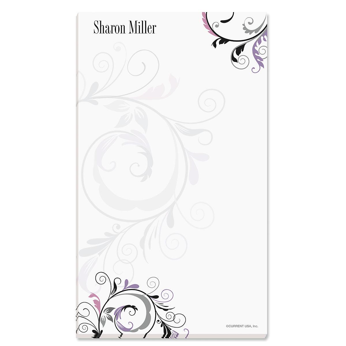 Black & Grey Fantasy Personalized Notepads | Current Catalog
