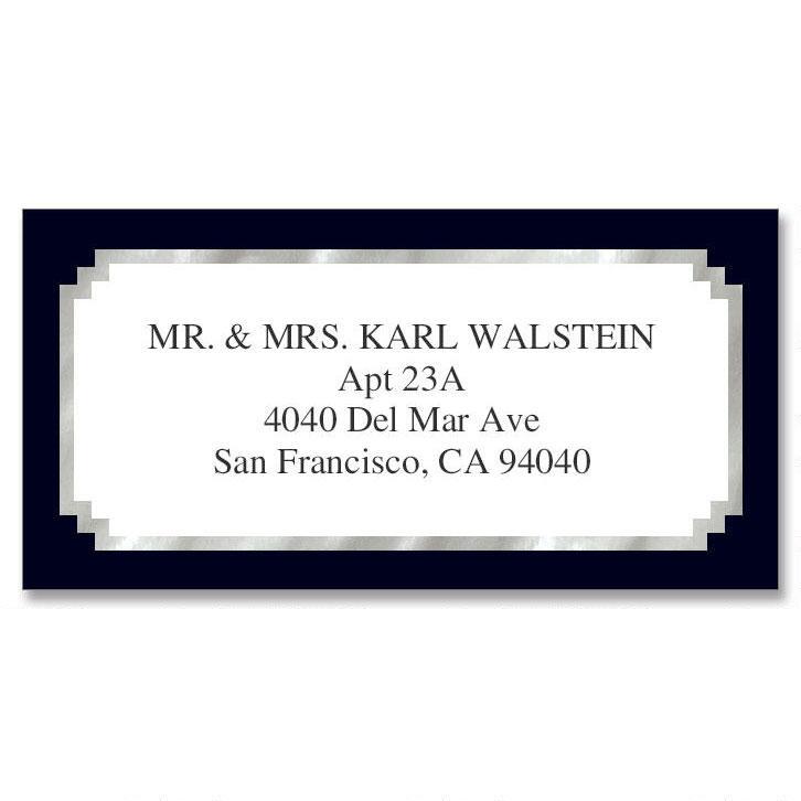 Black & Silver Foil Border Label | Current Catalog