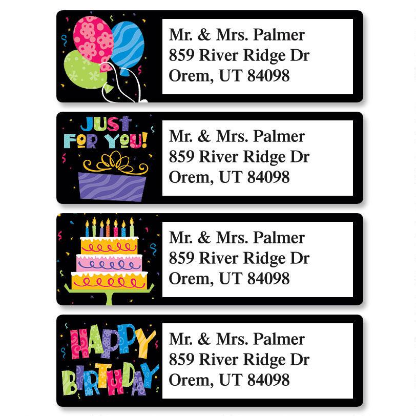 Bright On Black Classic Address Labels | Current Catalog