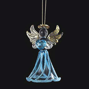 March Birthstone Angel Glass Ornament C9400C | Current Catalog