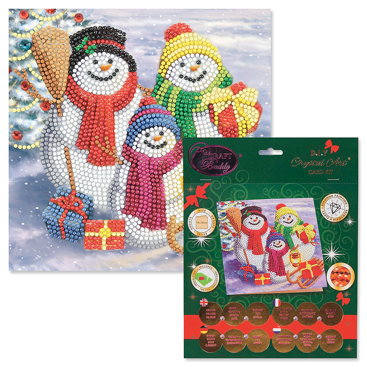 Snowman Family Fun Crystal Art Card Kit | Current Catalog