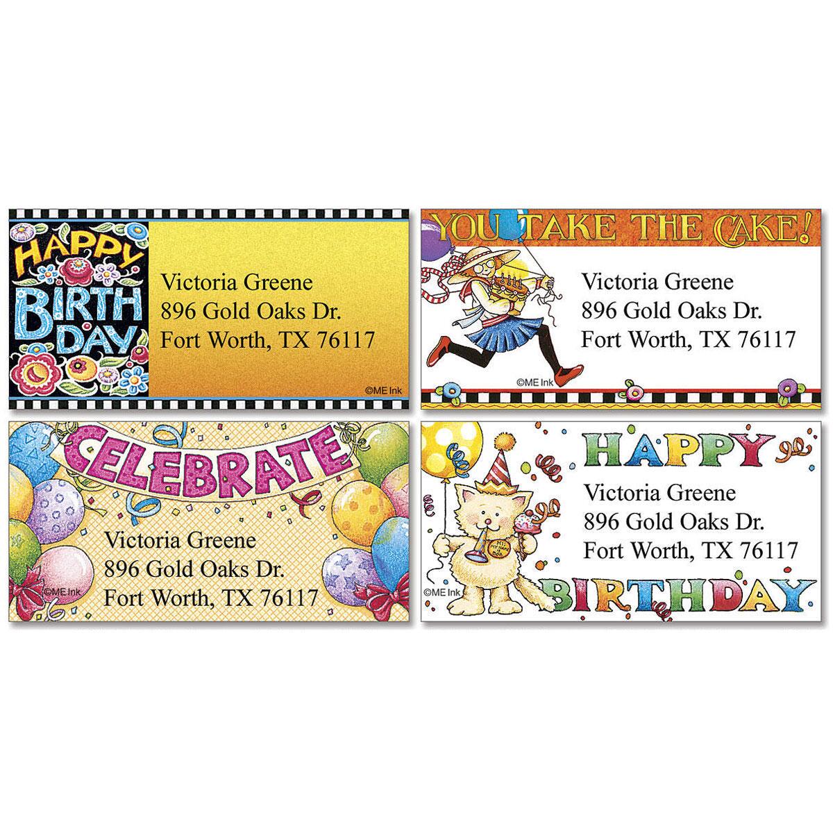 Celebrate with Mary Border Birthday Address Labels | Current Catalog