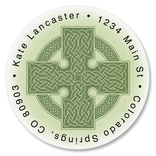 Celtic Cross Round Address Labels | Current Catalog