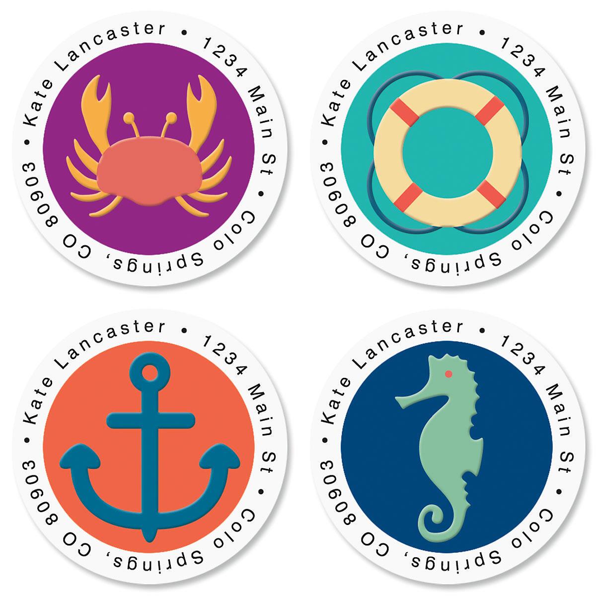 Coastal Round Address Labels | Current Catalog