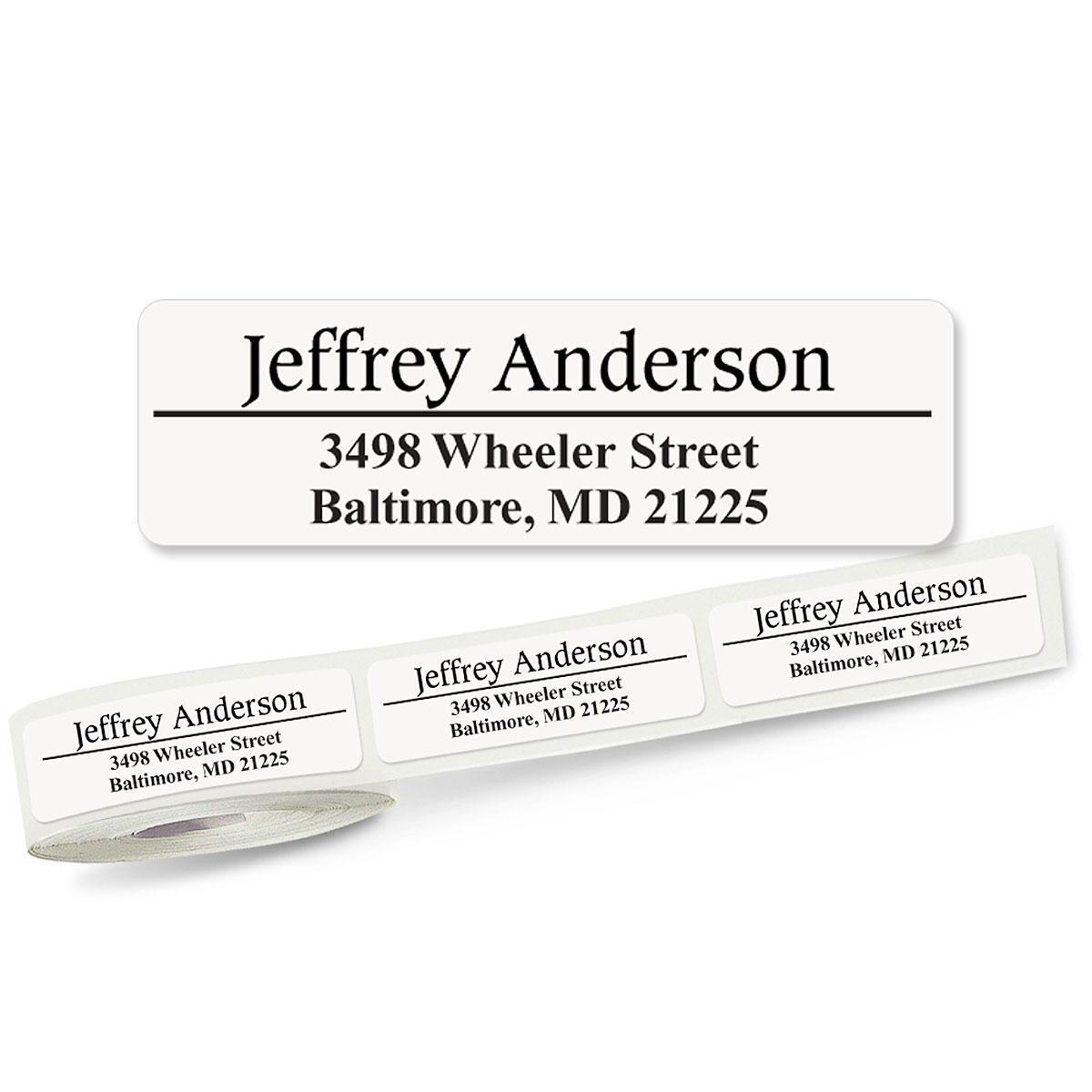 Conventional Front and Center Lined Rolled Address Labels | Current Catalog