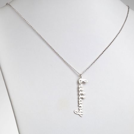lowercase cursive name necklace