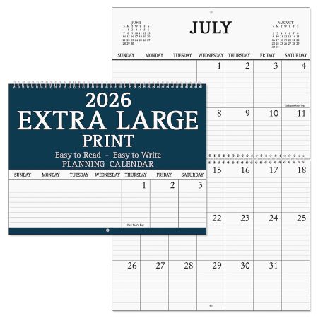 Large Print Calendar Pages