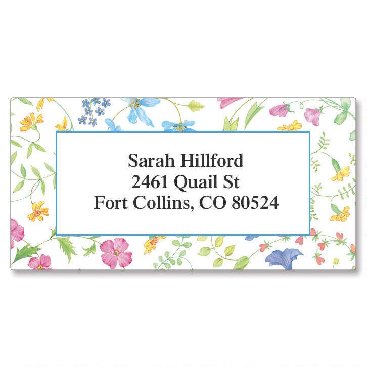Flower Border For Label Bouquet Border Banner Frame Label Flower Stock
