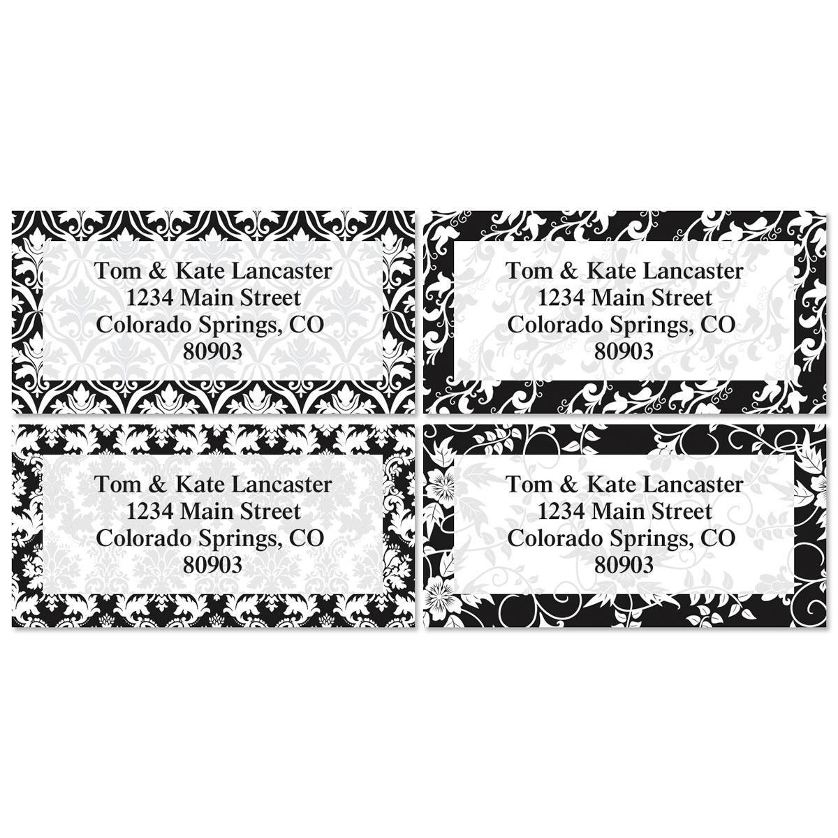 Elegant in Black Border Address Labels | Current Catalog
