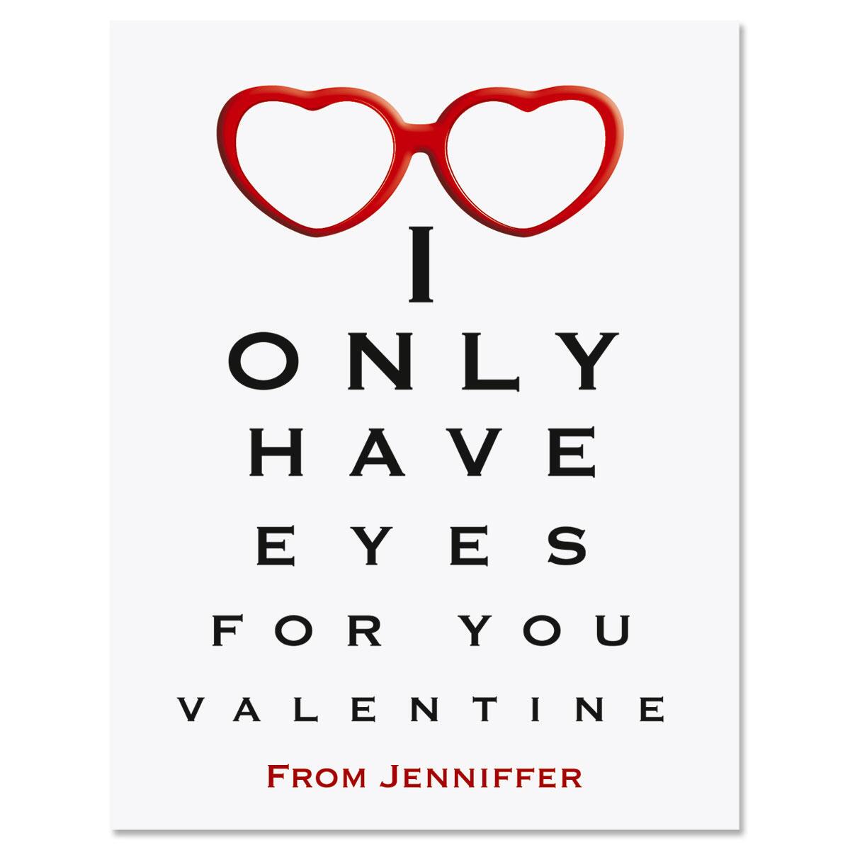 Eye Chart Valentines Day Cards | Current Catalog