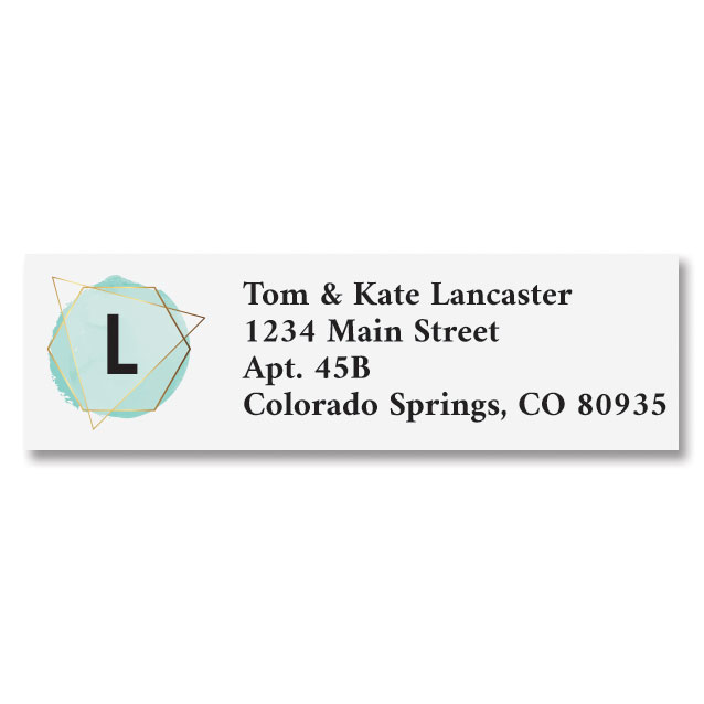 Modern Initial Classic Address Labels | Current Catalog