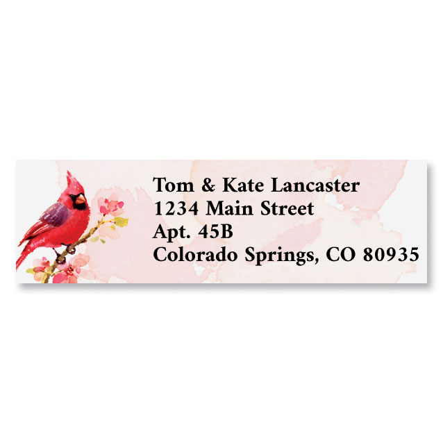 Cherry Blossom Cardinal Classic Address Labels | Current Catalog