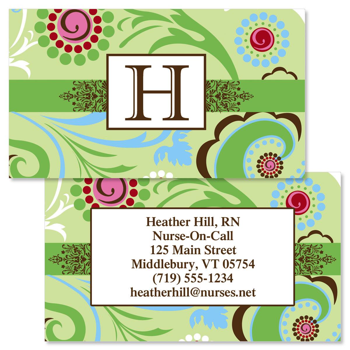 Fanciful Designer Double-Sided Business Cards | Current Catalog