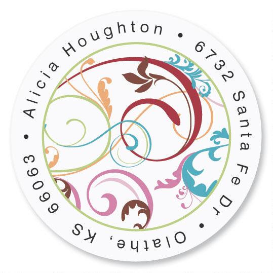 Fantasia Round Address Labels | Current Catalog
