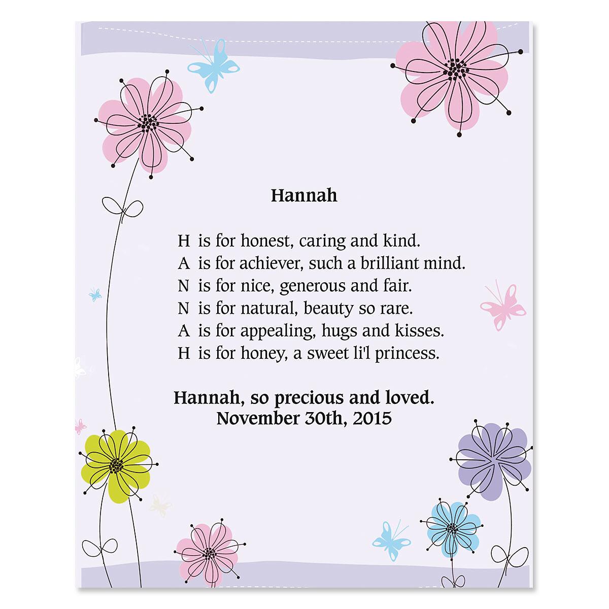 Floral Name Poem Print | Current Catalog
