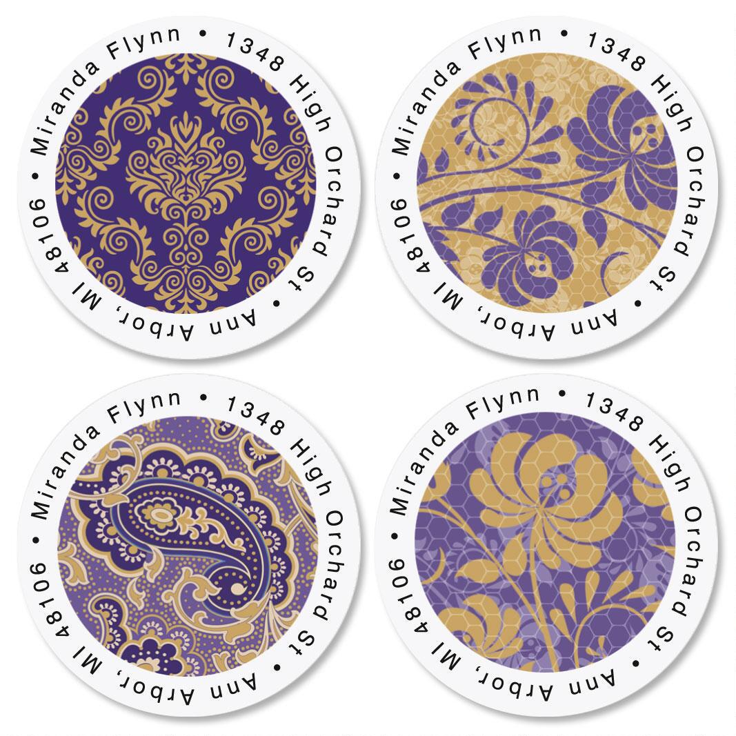 Frosty Lavender Round Address Labels G859 | Current Catalog