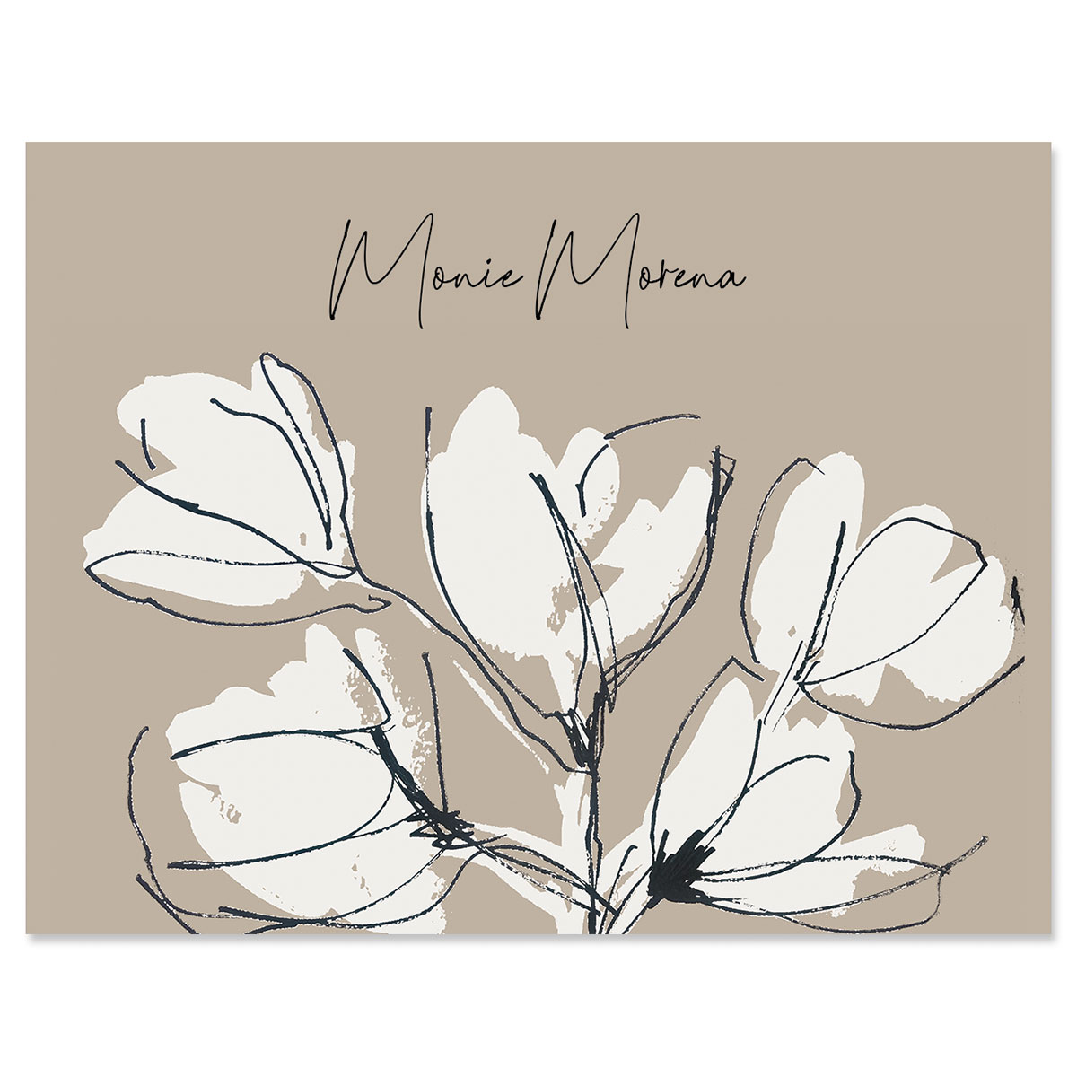 Floral Days Personalized Note Cards by FineStationery | Current Catalog