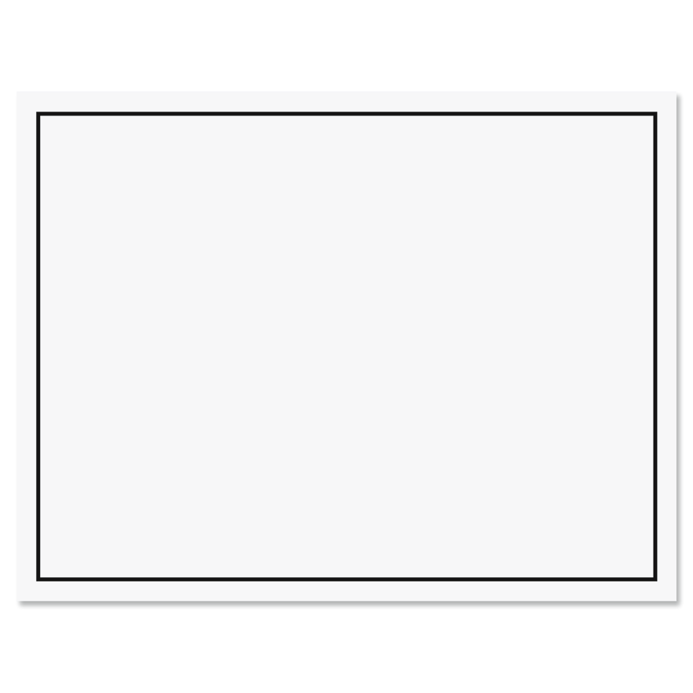 Simple Border Personalized Note Cards with Black Ink | Current Catalog