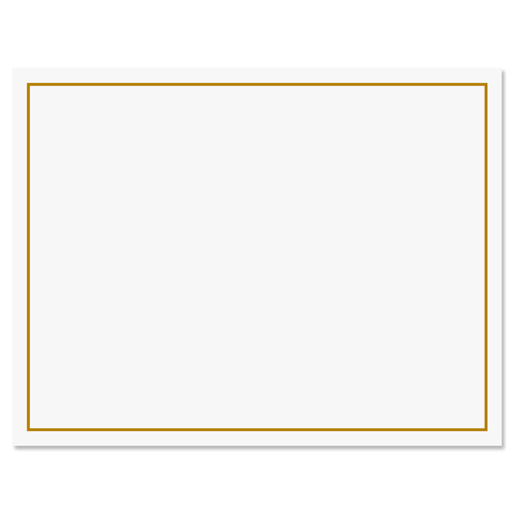Simple Border Personalized Note Cards with Mustard Yellow Ink | Current ...