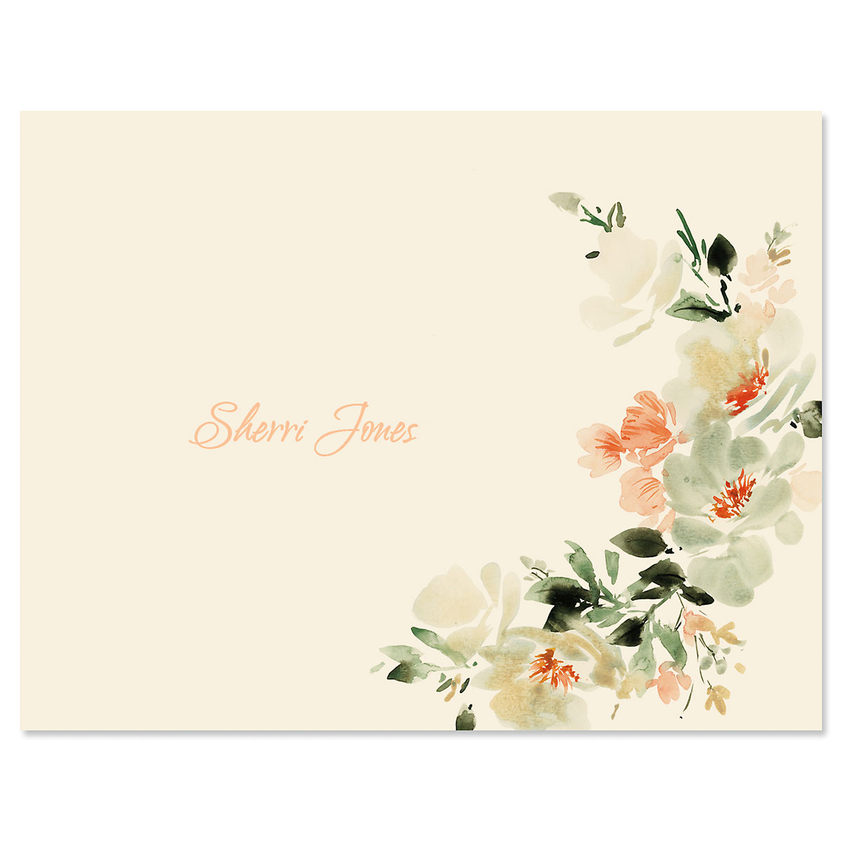 Soft Floral Personalized Note Cards by FineStationery | Current Catalog