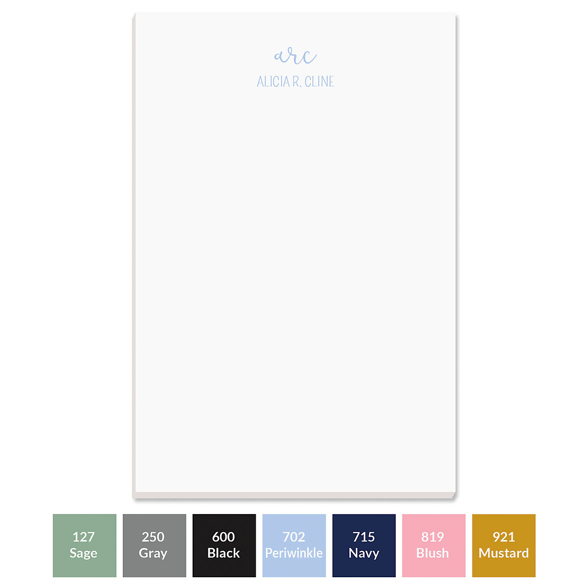 Calligraphy Monogram Personalized Notes in a Tray - Black Ink | Current ...