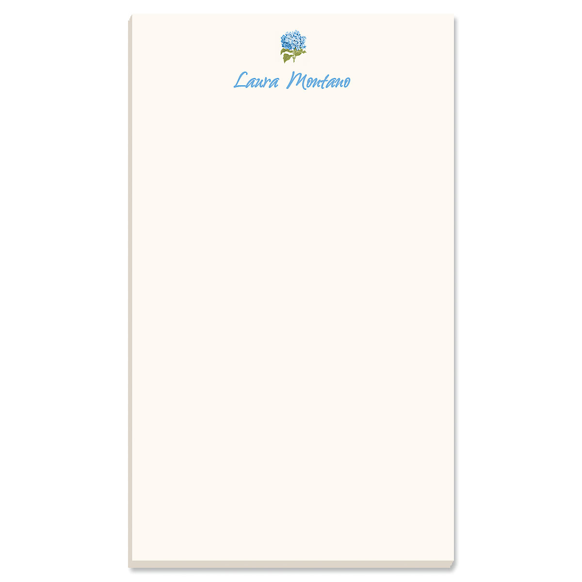 Hydrangea Personalized Notepad by FineStationery | Current Catalog