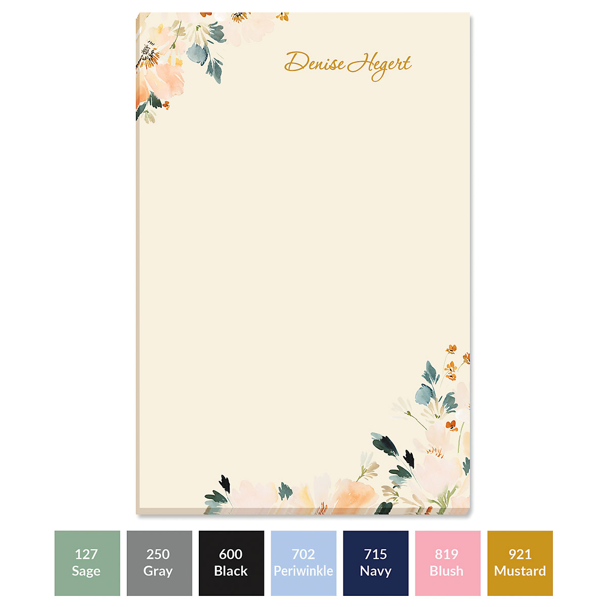 Blush Floral Personalized Notes in a Tray Refill | Current Catalog