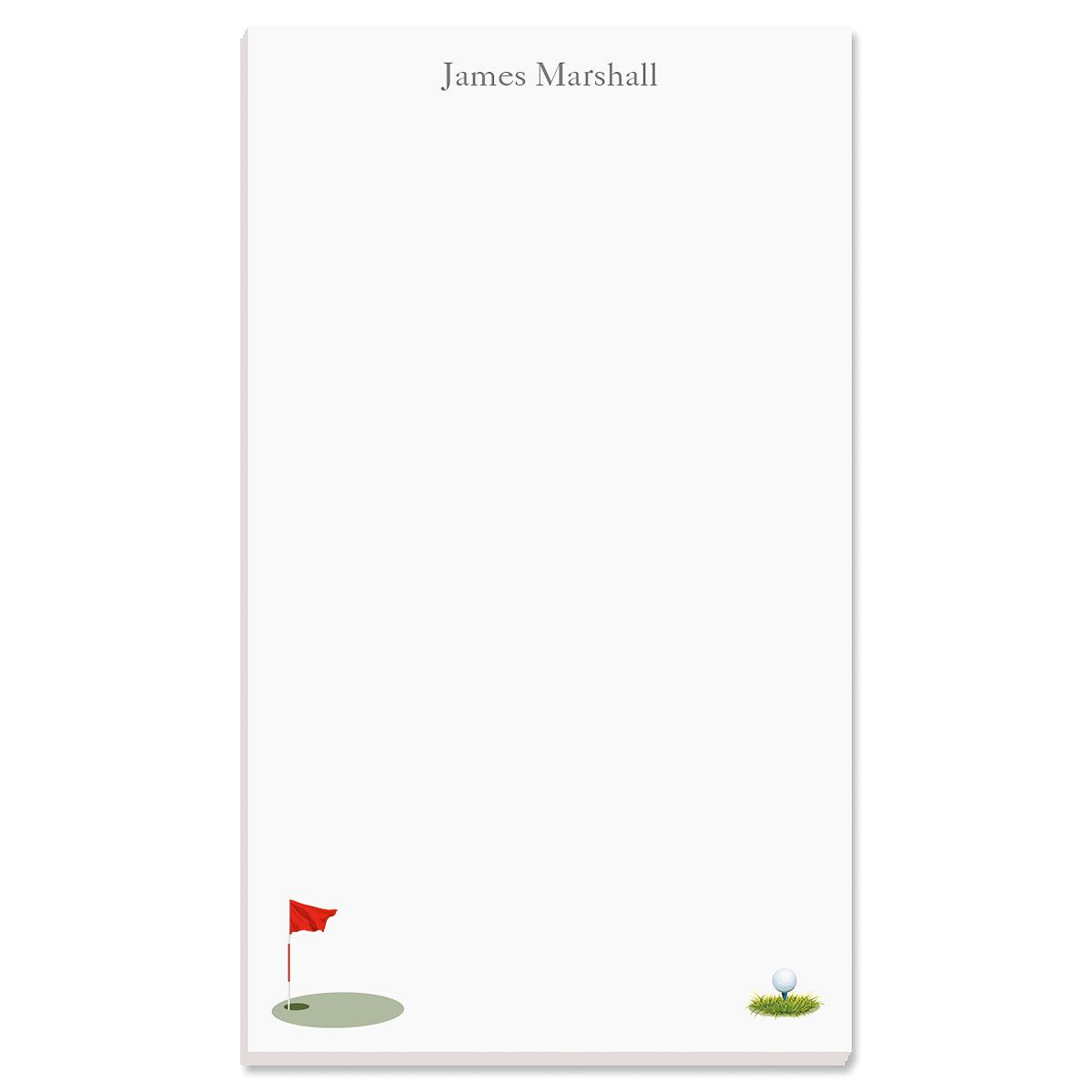 Golf Everyday Personalized Notepad by FineStationery | Current Catalog