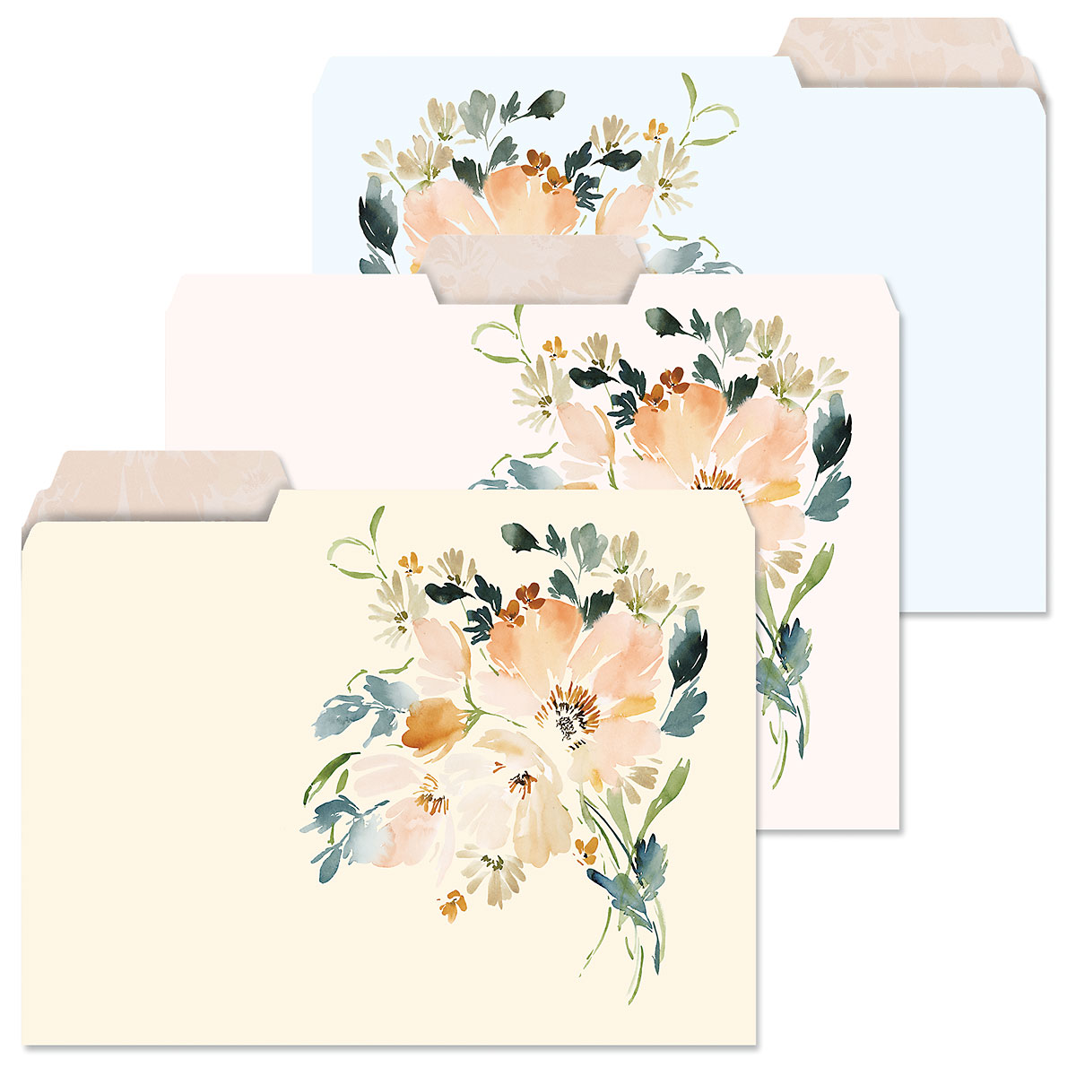Blush Floral File Folders | Current Catalog