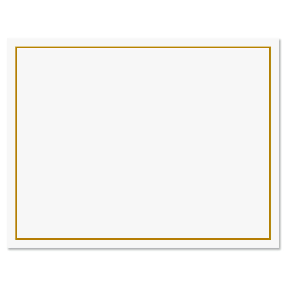 Simple Border Correspondence Cards with Mustard Yellow Ink | Current ...