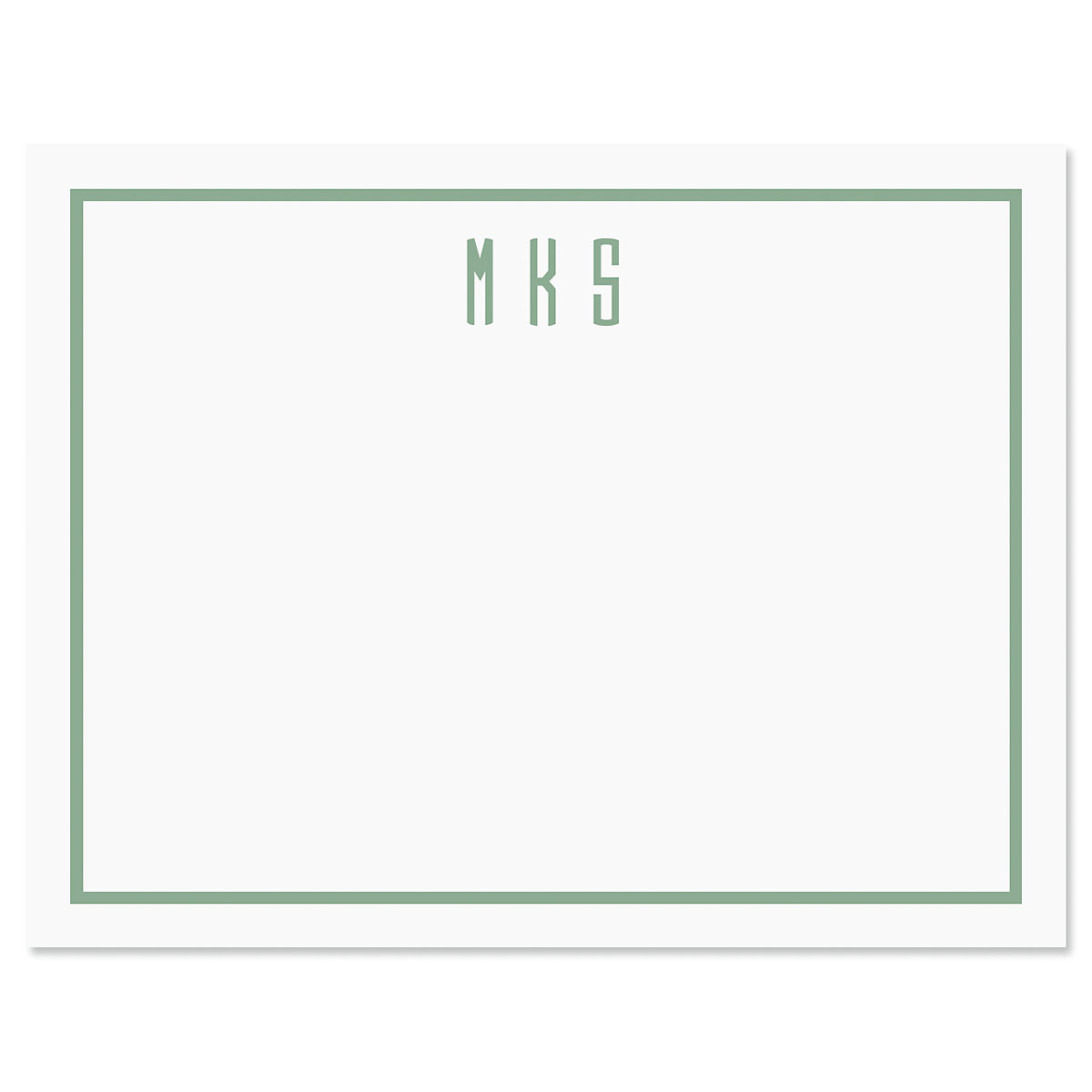 Modern Monogram with Border Personalized Correspondence Cards by ...