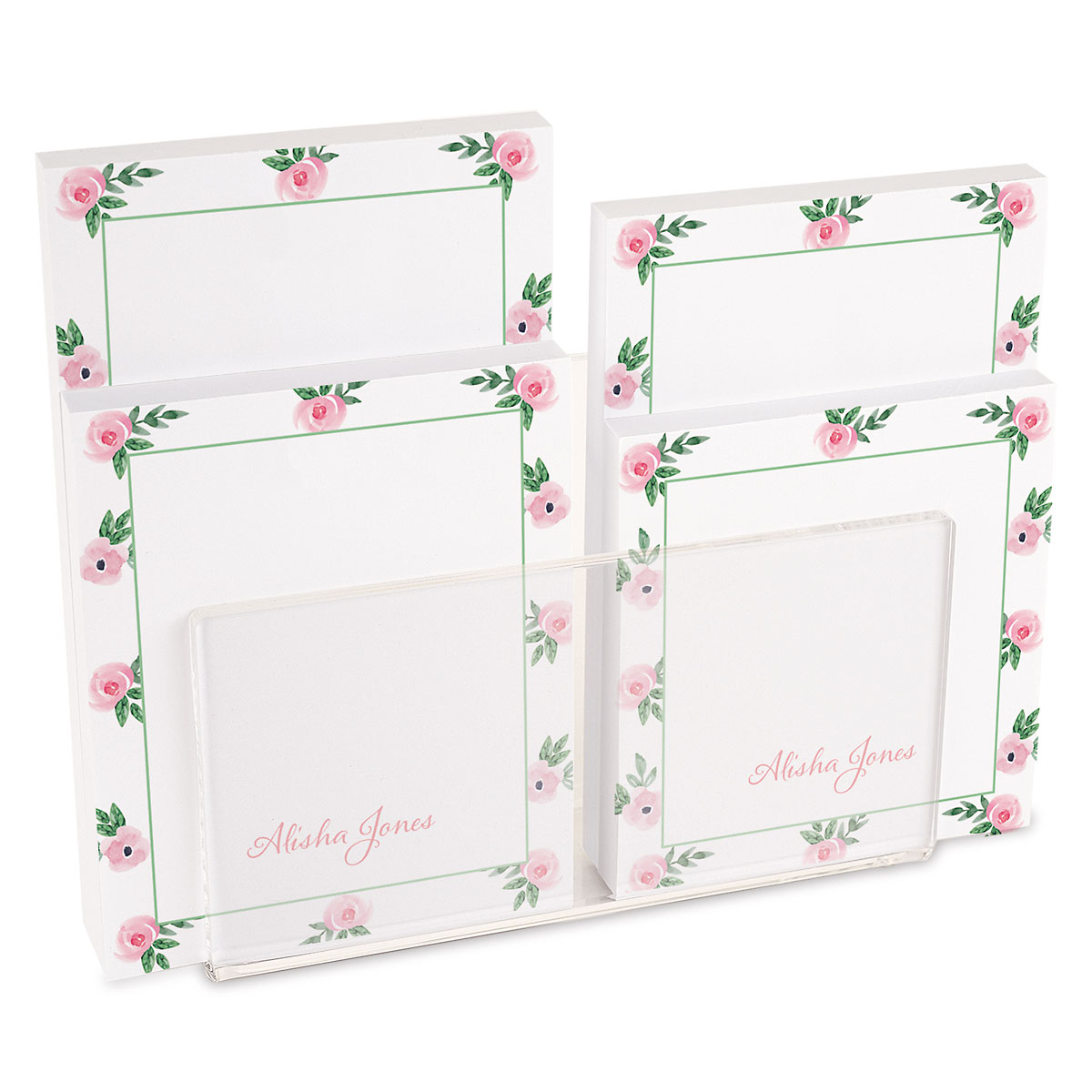 Watercolor Florals Personalized Notepad Set by FineStationery | Current ...