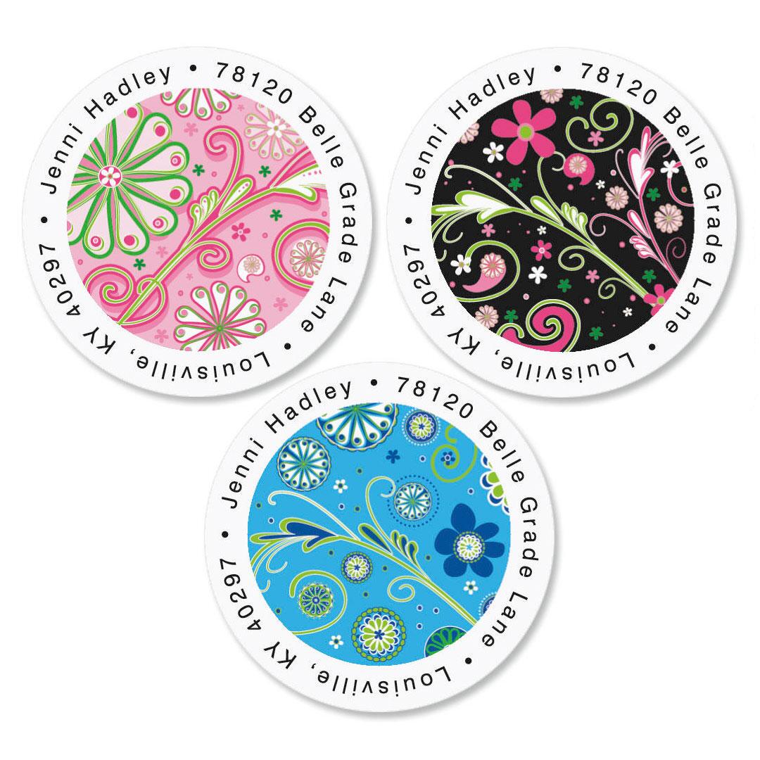 Fun Pattern Round Address Labels G701 | Current Catalog